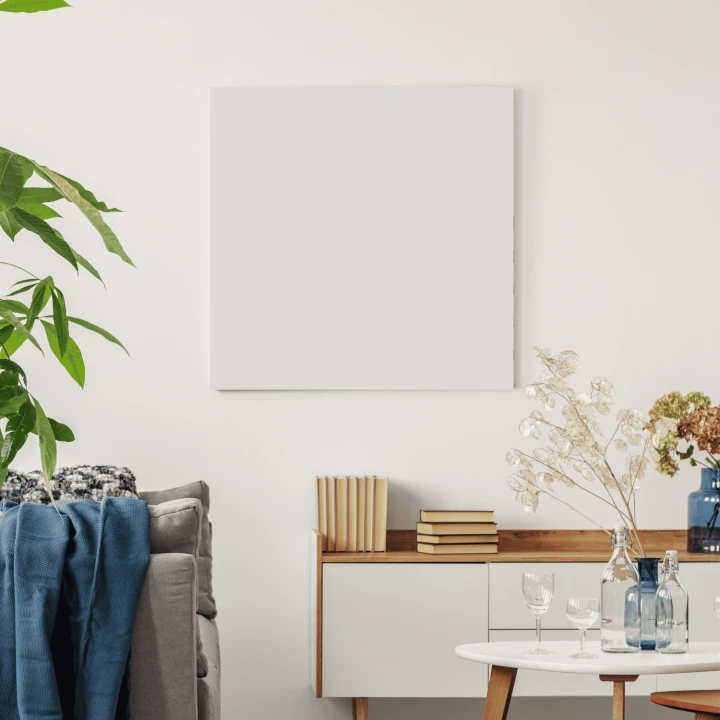 Living Room Canvas Wall Art Mockup Template