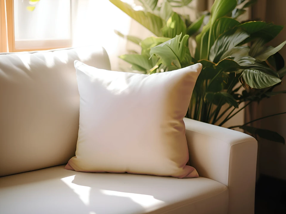 White Square Pillow Cover Mockup Template