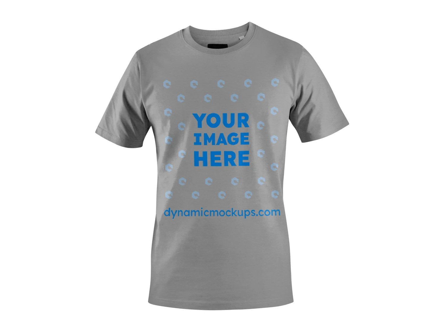 3D Light Gray T-shirt Mockup Front View Template #1770 + PSD | Use It Now