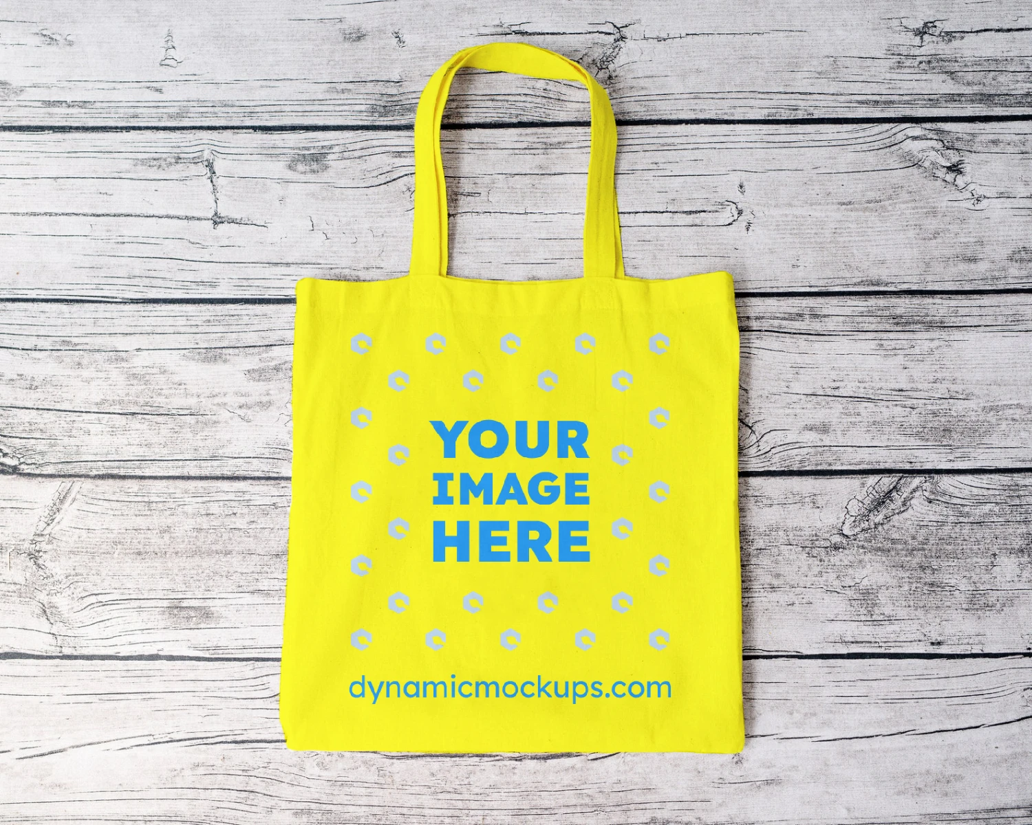Yellow Canvas Tote Bag Mockup Front View Template #677 + PSD | Use It Now