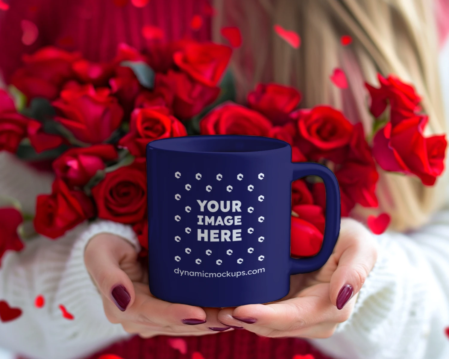 11oz Blank Navy Blue Ceramic Coffee Mug Mockup Template #5837 + PSD ...