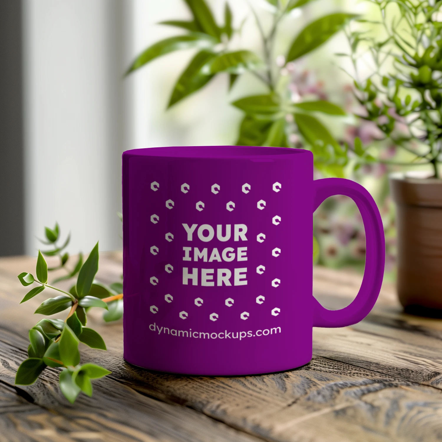 11oz Blank Purple Ceramic Coffee Mug Mockup Template #5856 + PSD | Use ...