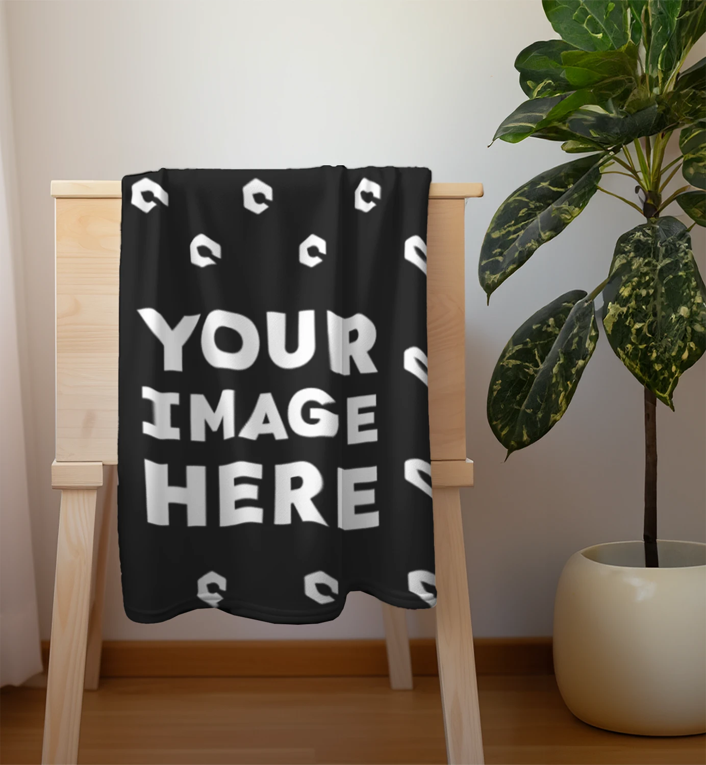 Black Blanket Mockup Template #4220 + PSD | Use It Now
