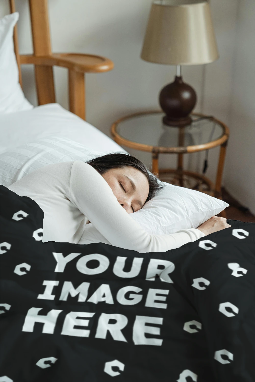 Black Blanket Mockup Template #4252 + PSD | Use It Now