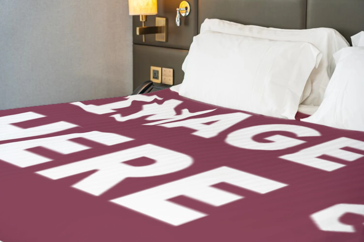 Maroon Blanket Mockup Template
