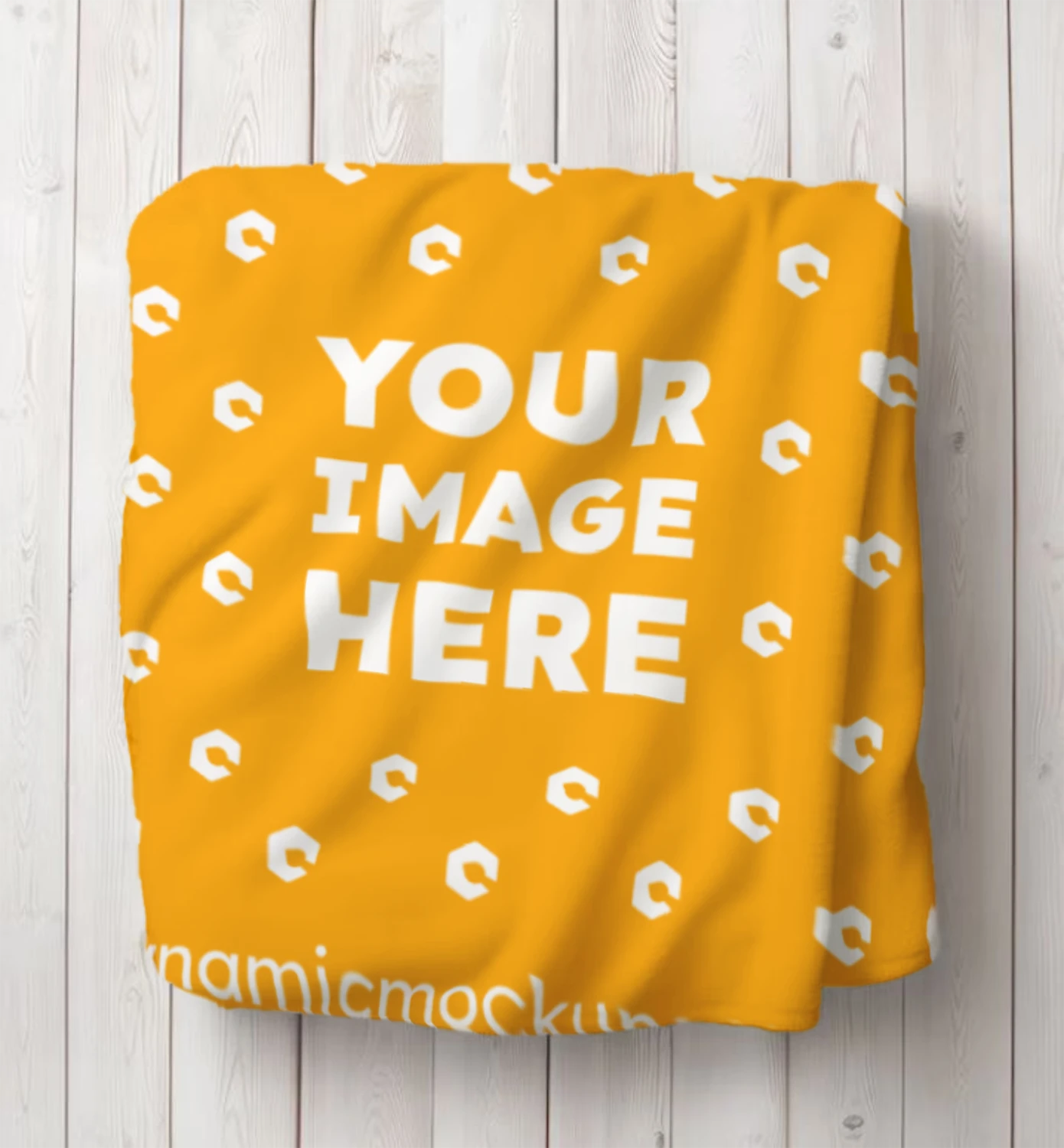 Orange Blanket Mockup Template #4235 + PSD | Use It Now