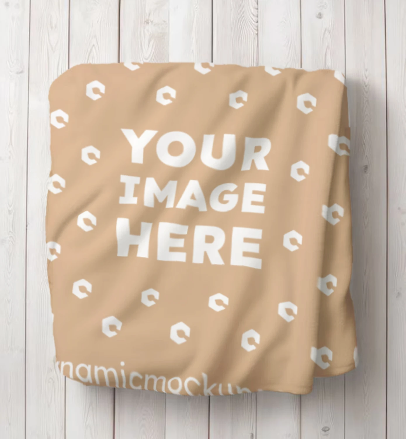 Tan Blanket Mockup Template #4235 + PSD | Use It Now
