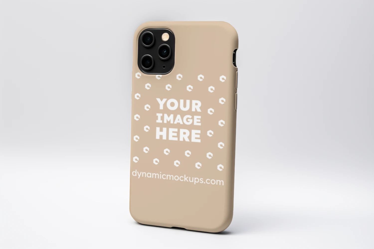 iPhone Beige Phone Case Mockup Template