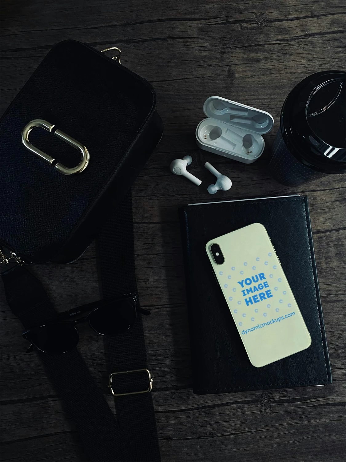 iPhone Cream Phone Case Mockup Template #3969 + PSD | Use It Now