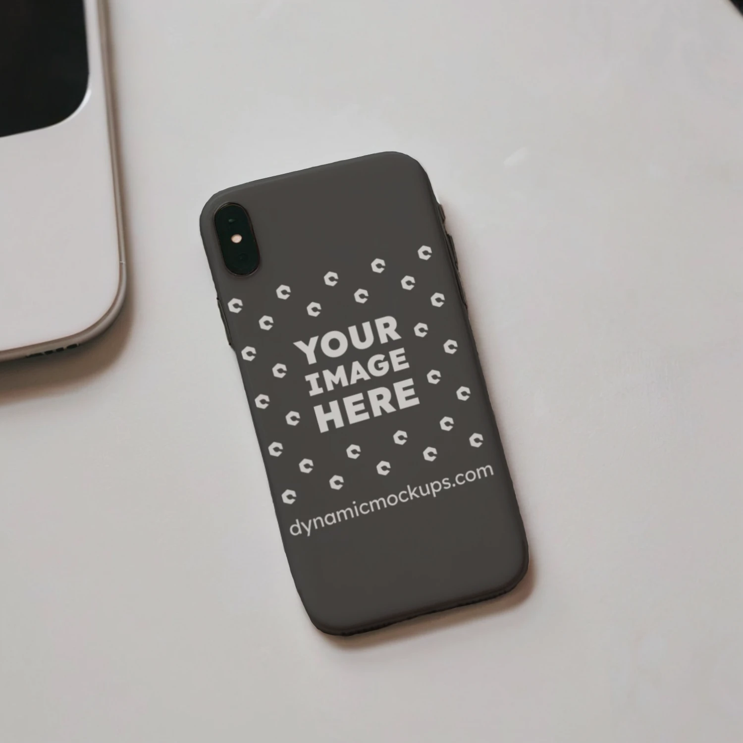iPhone Dark Gray Phone Case Mockup Template