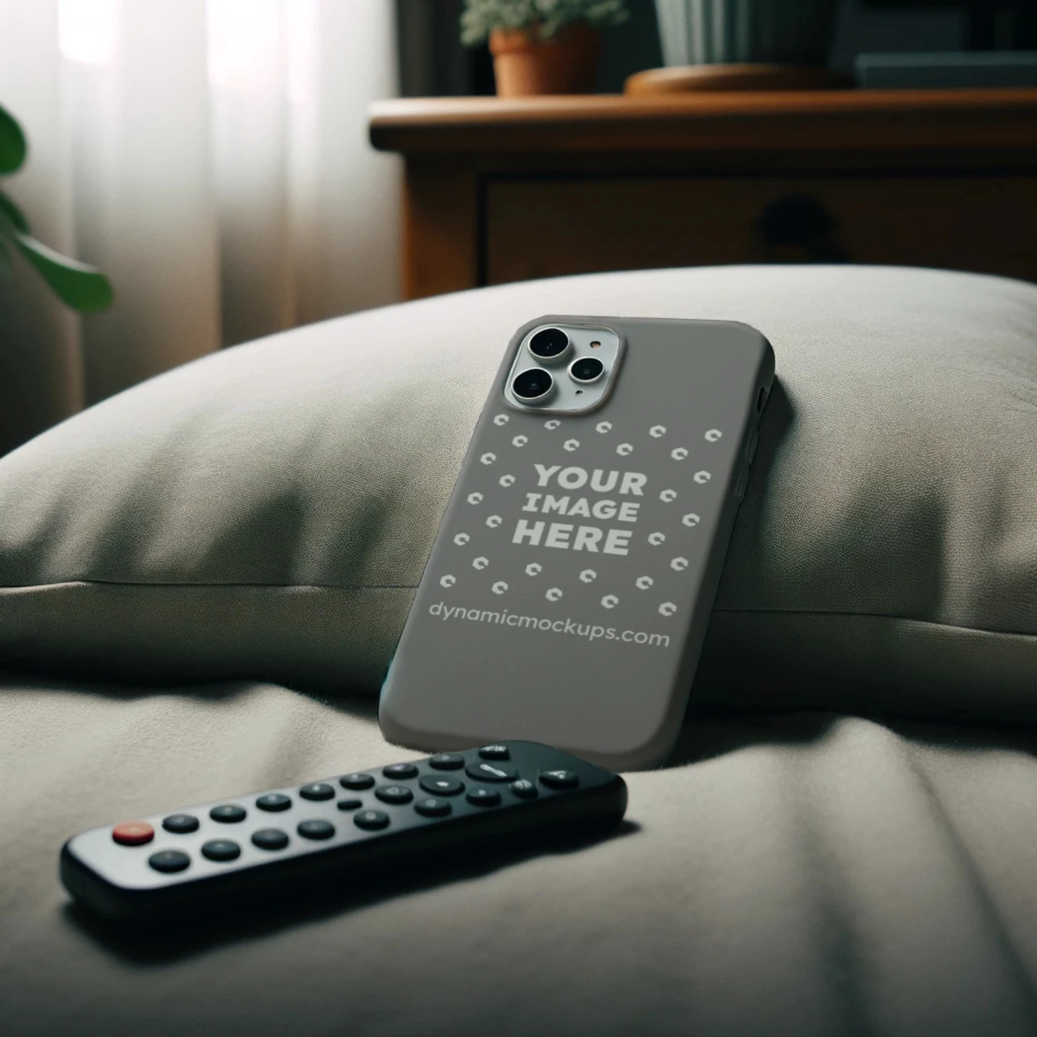 iPhone Gray Phone Case Mockup Template