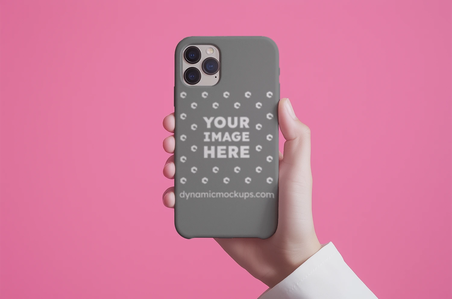 iPhone Gray Phone Case Mockup Template #3991 + PSD | Use It Now
