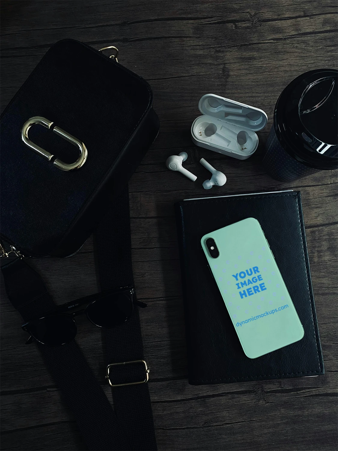 iPhone Mint Phone Case Mockup Template
