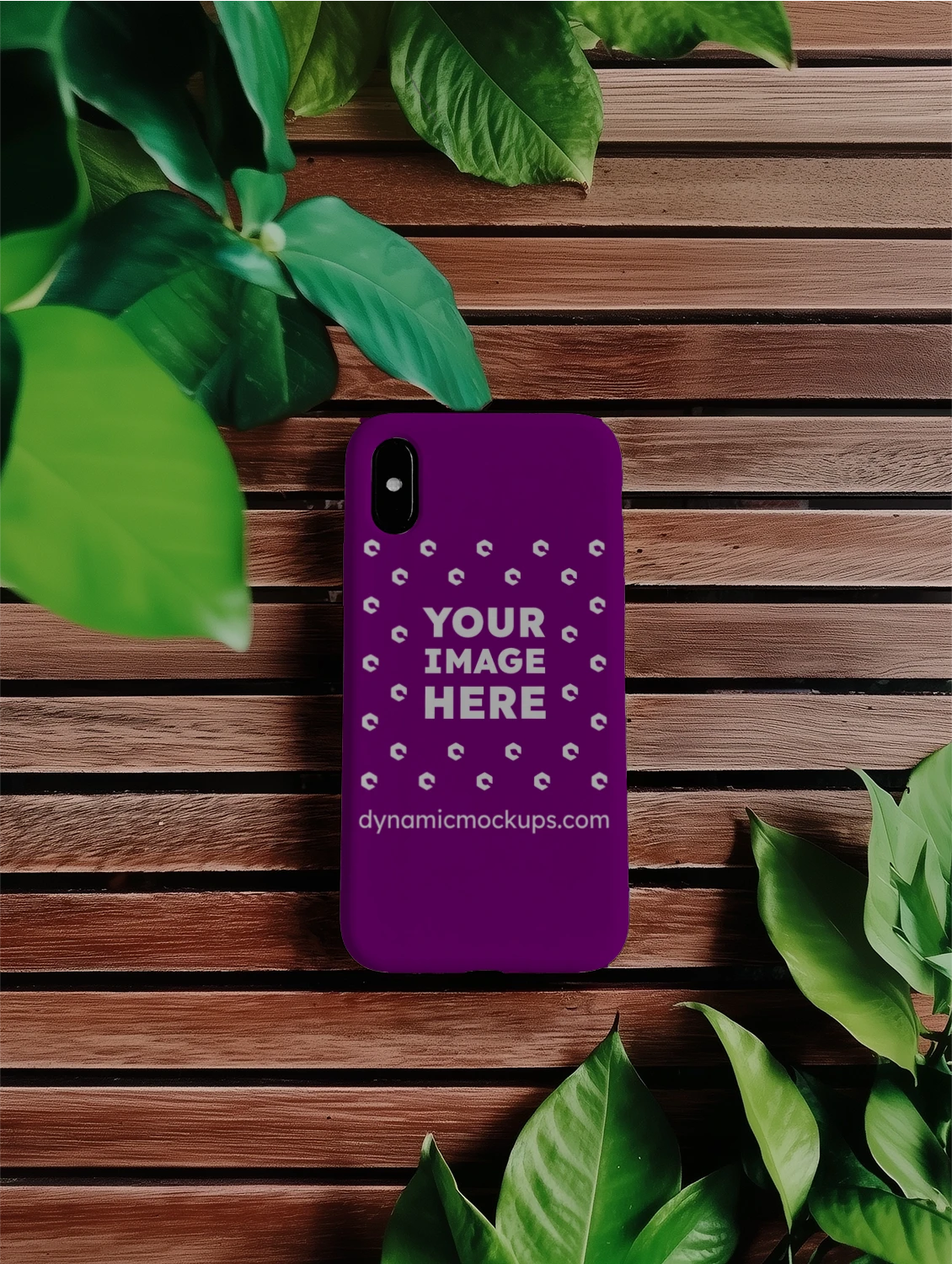 iPhone Purple Phone Case Mockup Template #3976 + PSD | Use It Now