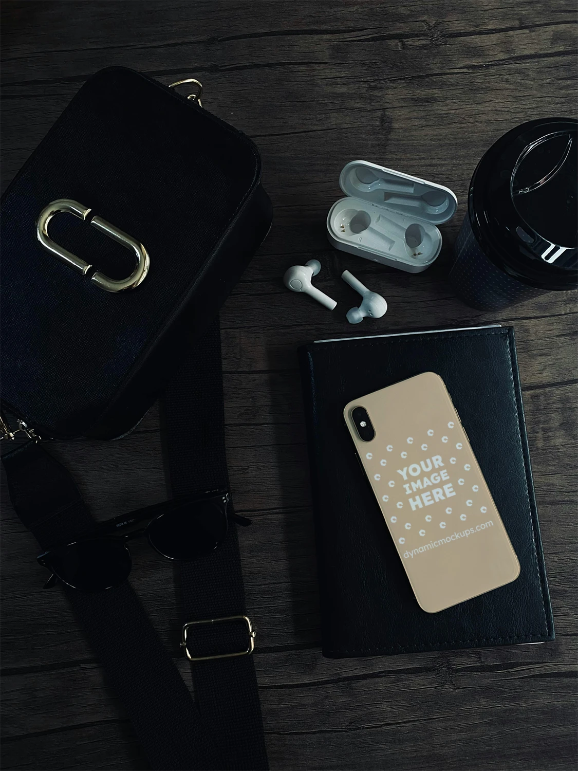 iPhone Tan Phone Case Mockup Template