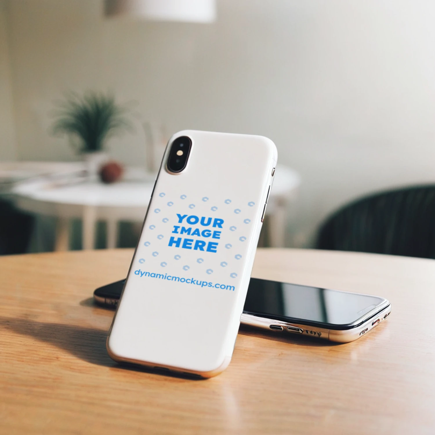 iPhone White Phone Case Mockup Template #3948 + PSD | Use It Now