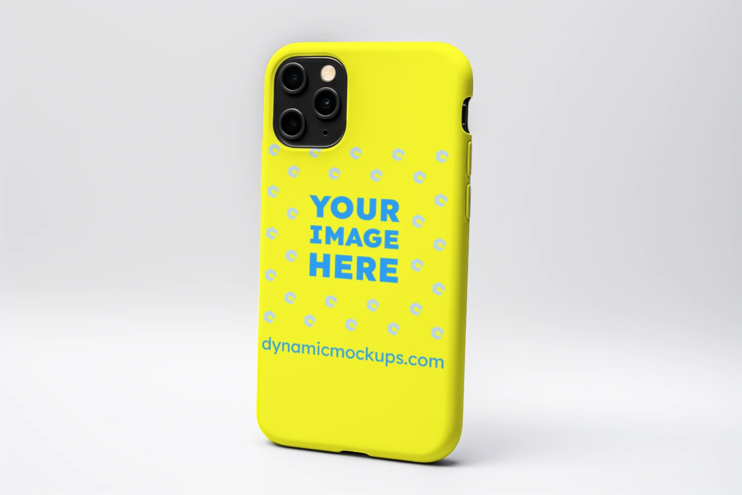 iPhone Yellow Phone Case Mockup Template