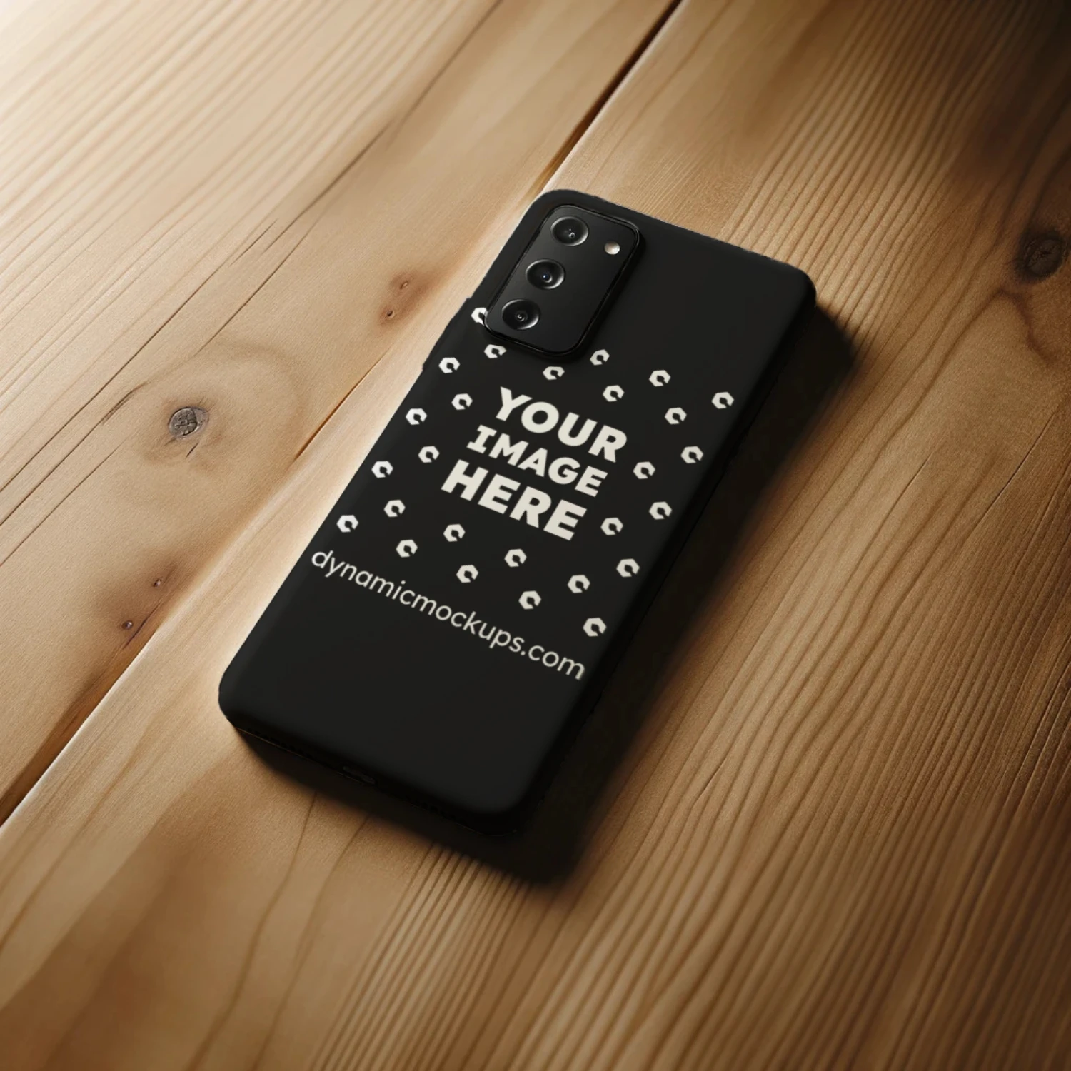 Samsung Black Phone Case Mockup Template #3988 + PSD | Use It Now