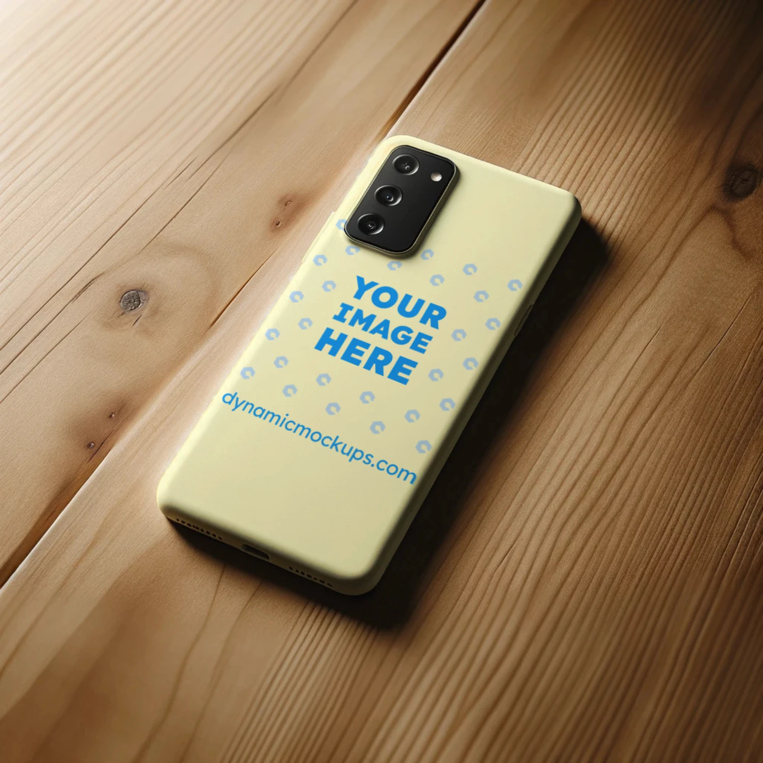 Samsung Cream Phone Case Mockup Template