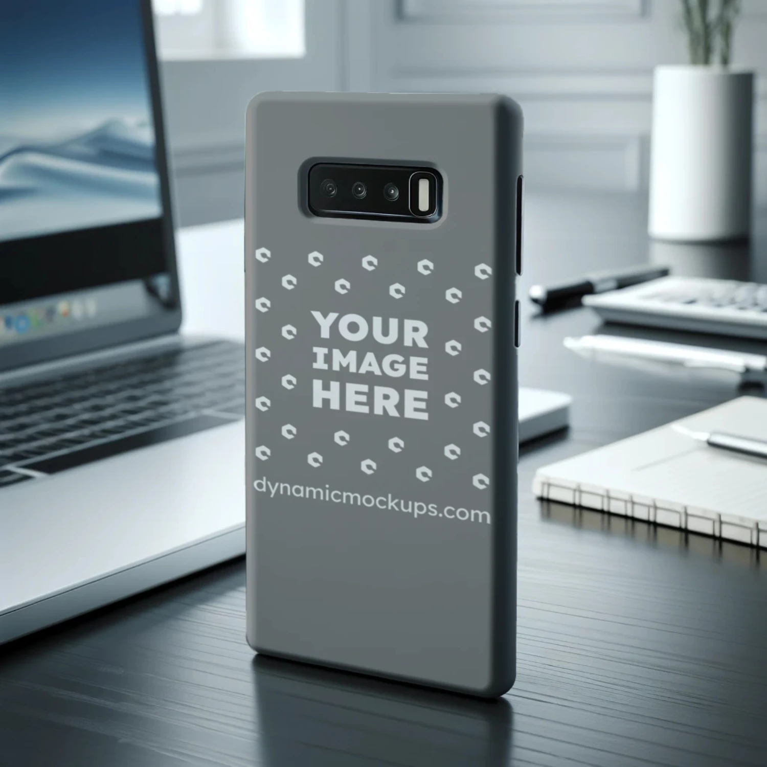 Samsung Gray Phone Case Mockup Template
