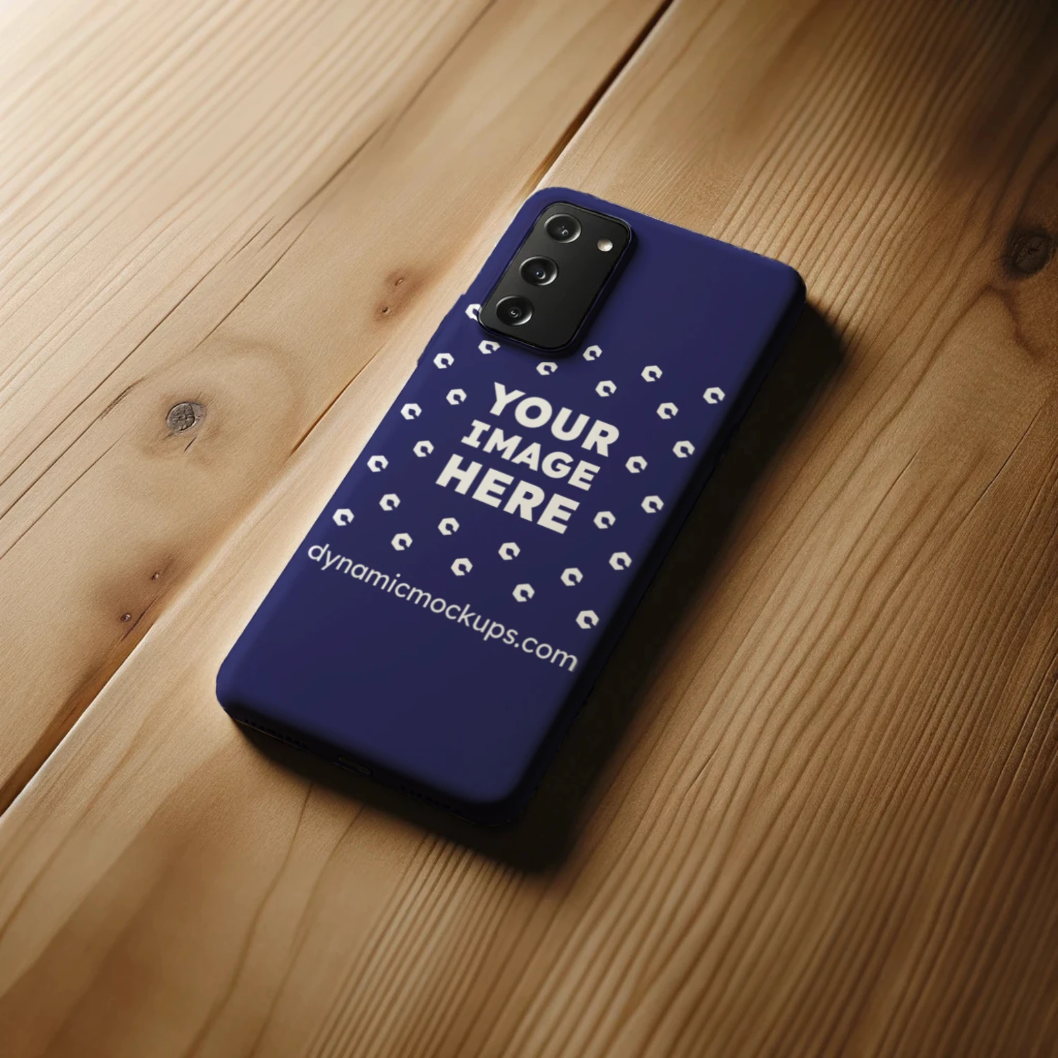 Samsung Navy Blue Phone Case Mockup Template #3988 + PSD | Use It Now