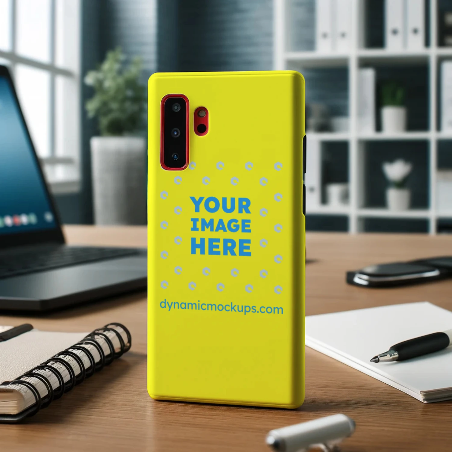 Samsung Yellow Phone Case Mockup Template