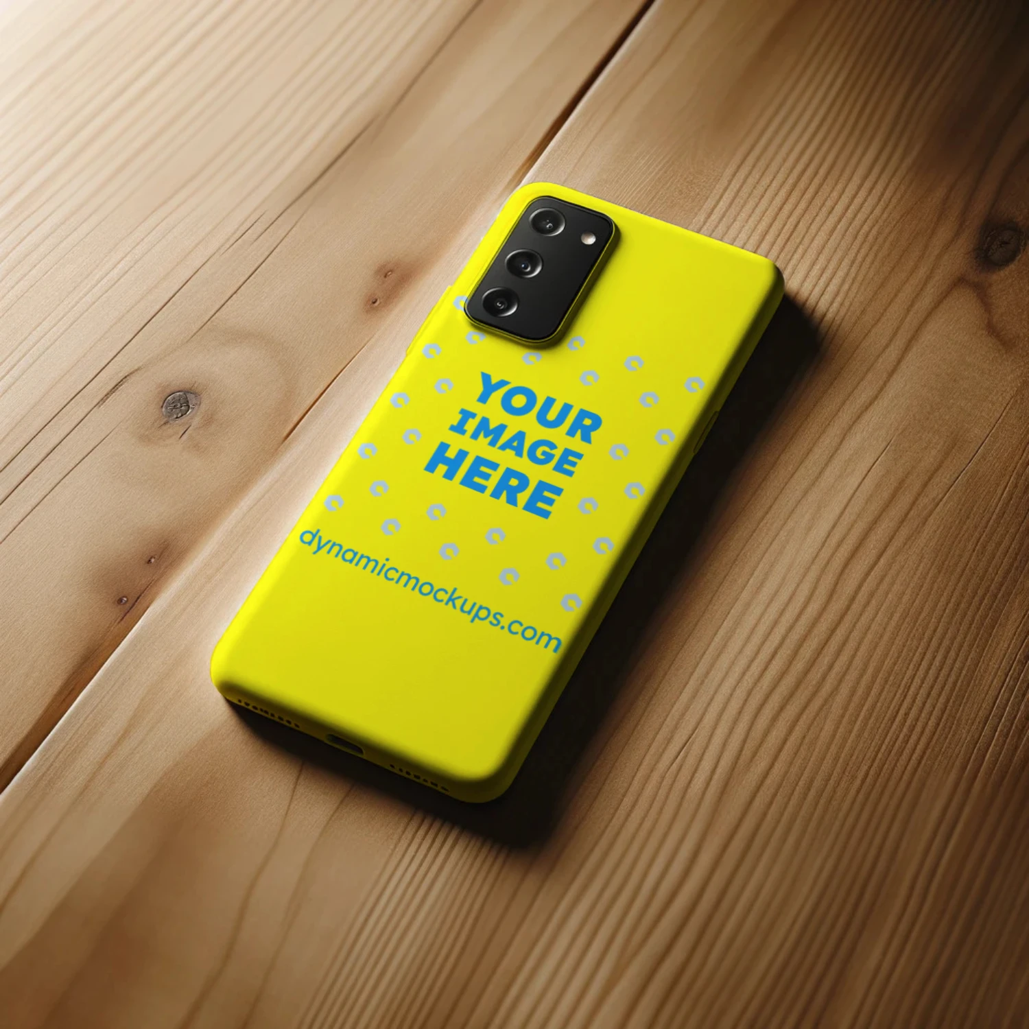 Samsung Yellow Phone Case Mockup Template #3988 + PSD | Use It Now